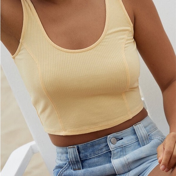 PacSun | Tops | Pacsun Basics Yellow Crop Tank | Poshmark